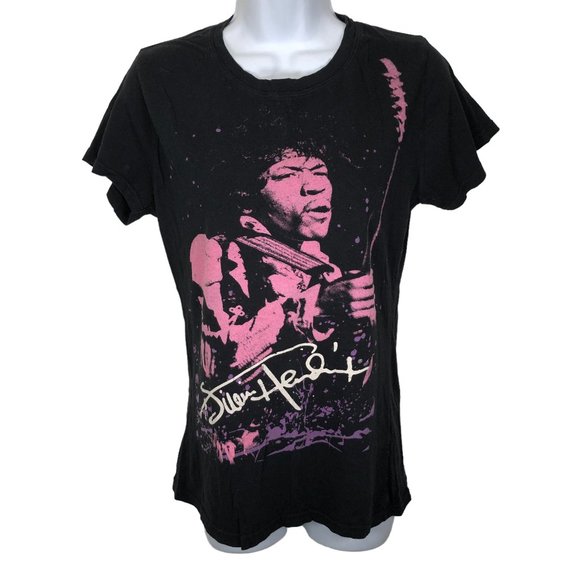 Jimi Hendrix | Tops | Jimi Hendrix Black Pink Shirt Top Rock Roll ...